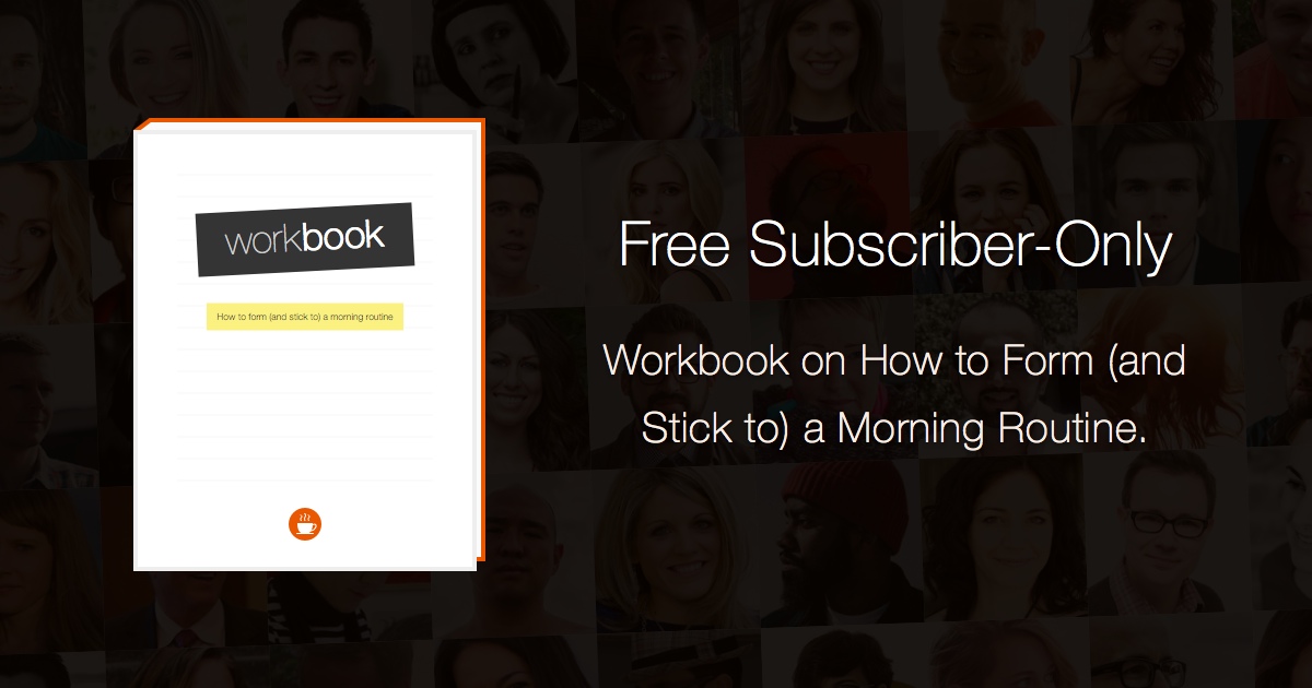 Free Subscriber Workbook - My Morning Routine